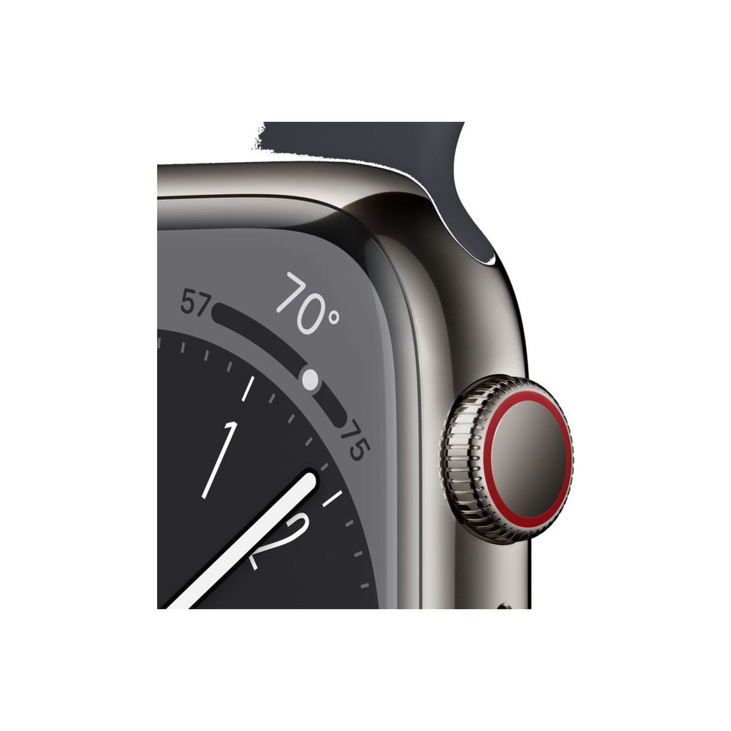 Apple Watch Series 8 GPS + Cellular 45mm Graphite Stainless Steel Case ...